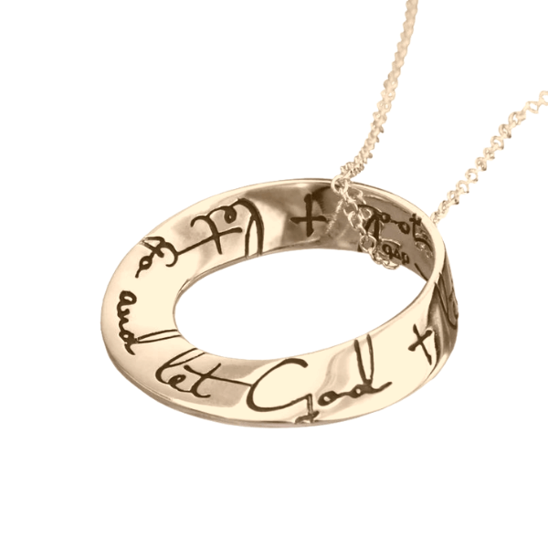 14k Gold Let Go and Let God Mobius Twist Necklace | Made in the USA ...