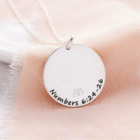 Sterling Silver Necklace | May the Lord Bless You | Numbers 6:24-26 ...