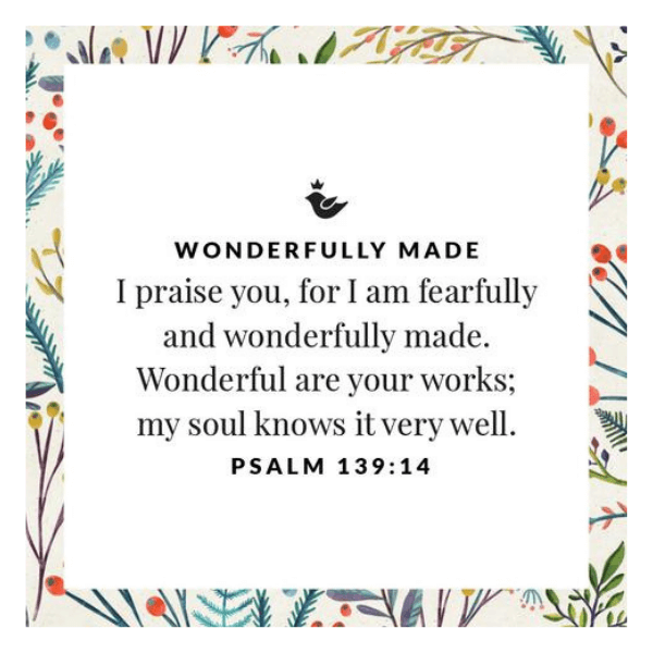 Sterling Silver Feather Necklace | Wonderfully Made | Psalm 139:14 ...